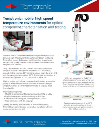 Temptronic ThermoStream Accessories | Thermal Caps, Shrouds, Enclosures